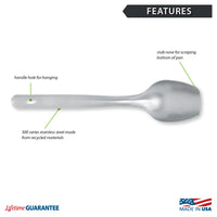 Cook's Spoon | Stub-Nosed Stainless Steel Spoon - Rada Cutlery - Rada ...