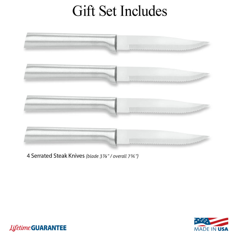 Four Serrated Steak Knives Gift Set | Ideal Knife Sets - Rada Cutlery ...