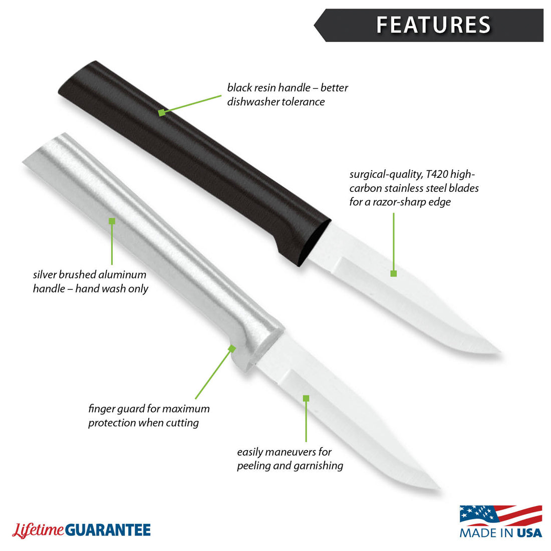 Peeling Paring Knife | Kitchen Paring Knives - Rada Cutlery - Rada ...