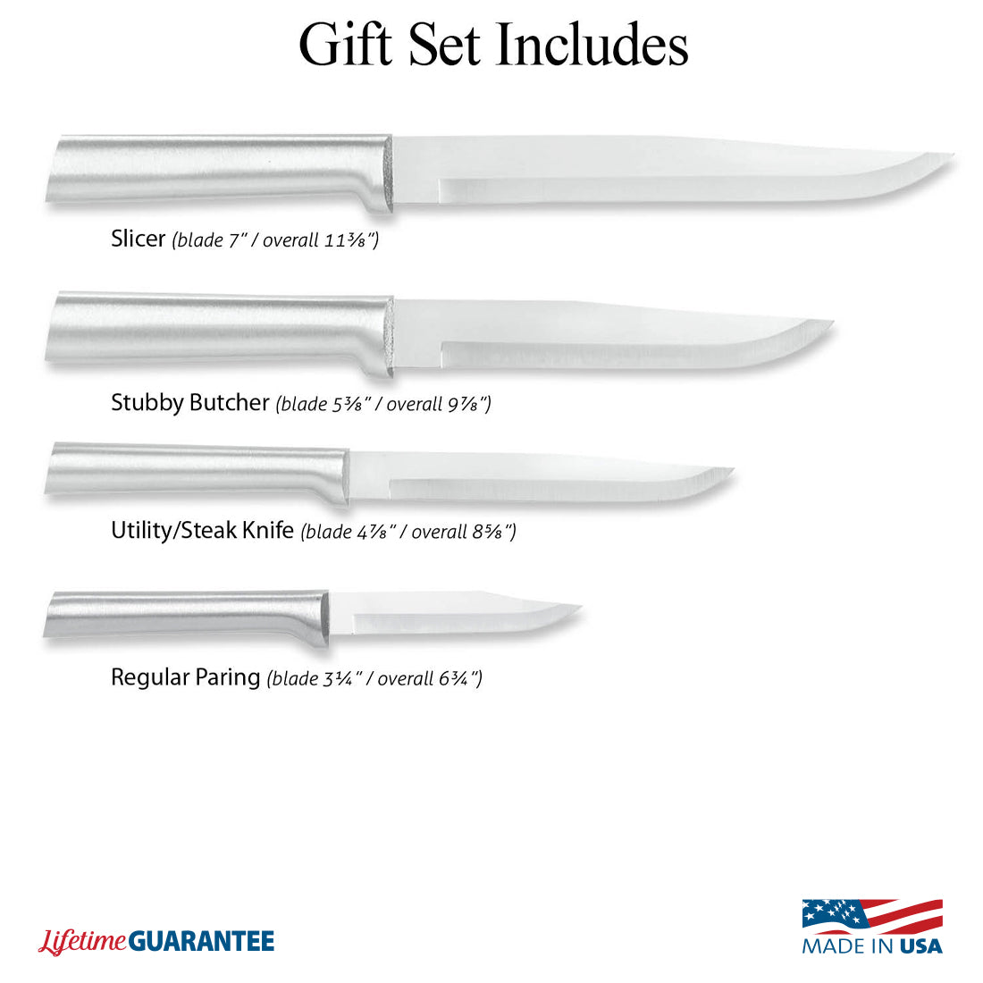 Wedding Register Gift Set | Stainless Steel Knife Set - Rada Cutlery ...